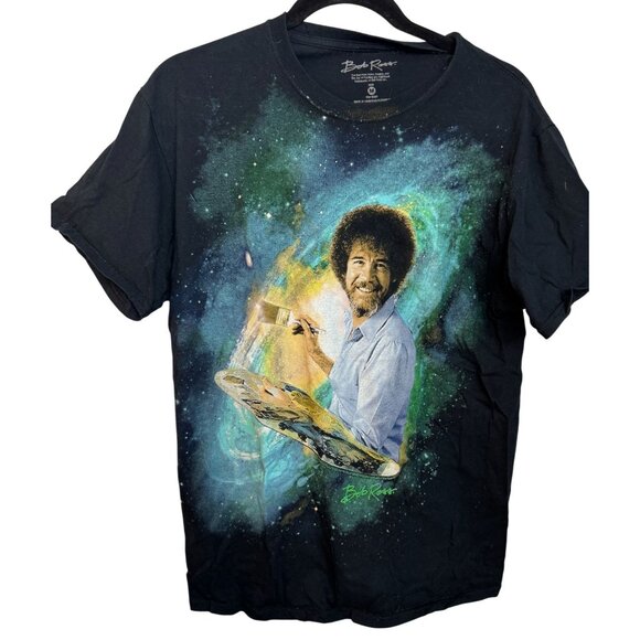 Bob Ross | Shirts | Bob Ross Medium T Shirt Short Sleeve Check ...